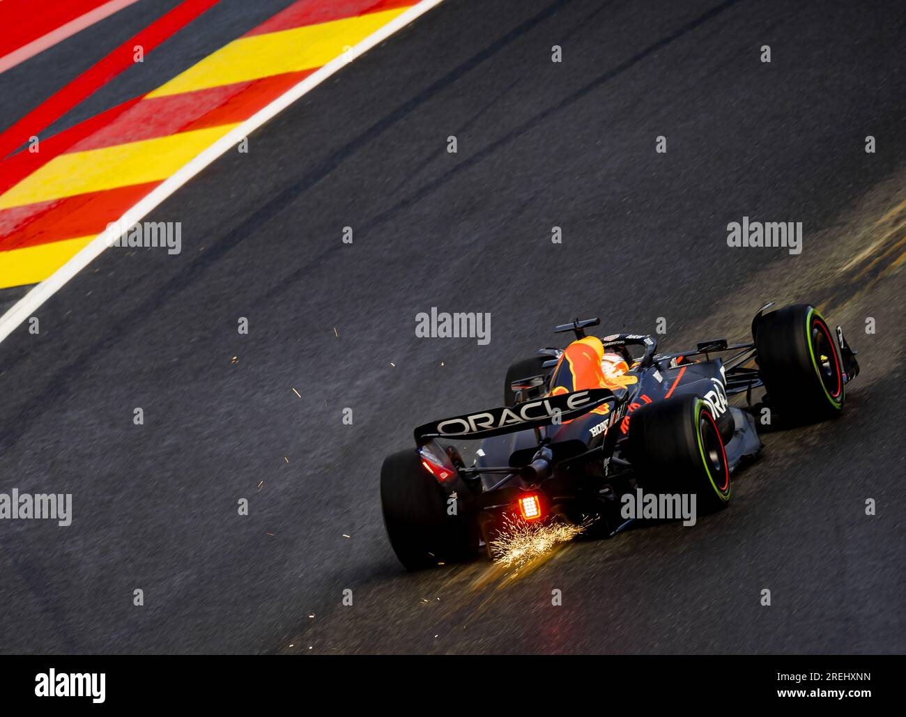 SPA - Max Verstappen (Red Bull Racing) during qualifying at the Circuit de Spa-Francorchamps for ...