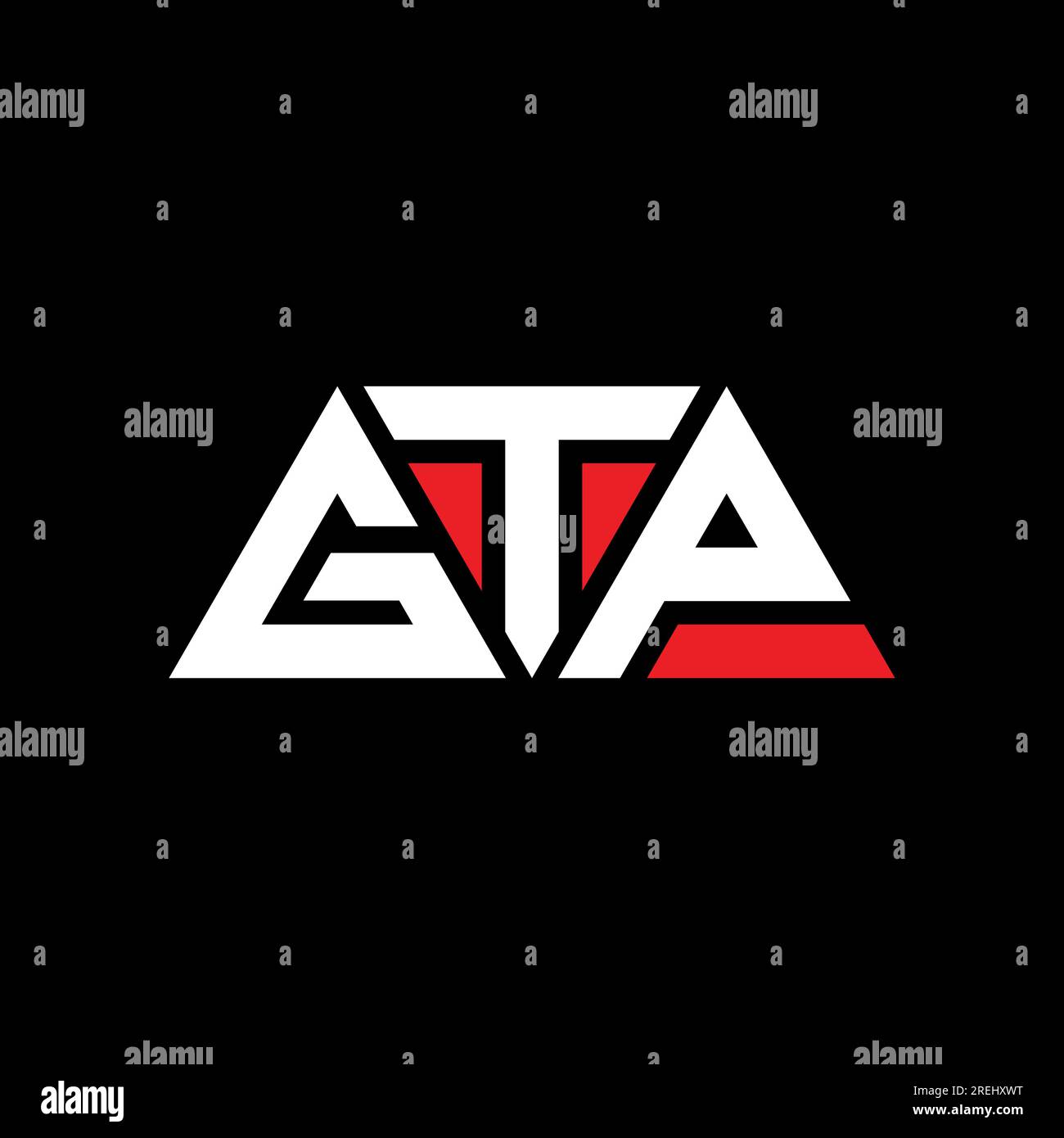 GTP triangle letter logo design with triangle shape. GTP triangle logo ...