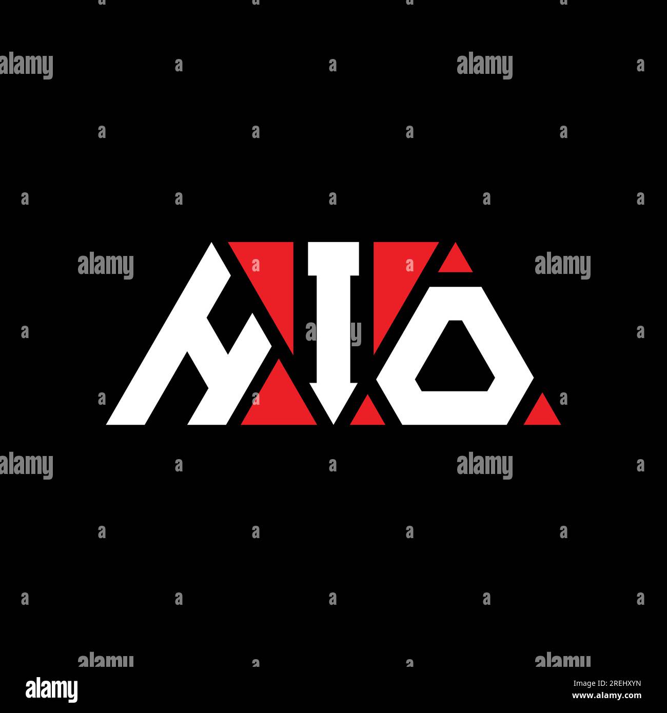 HIO triangle letter logo design with triangle shape. HIO triangle logo ...