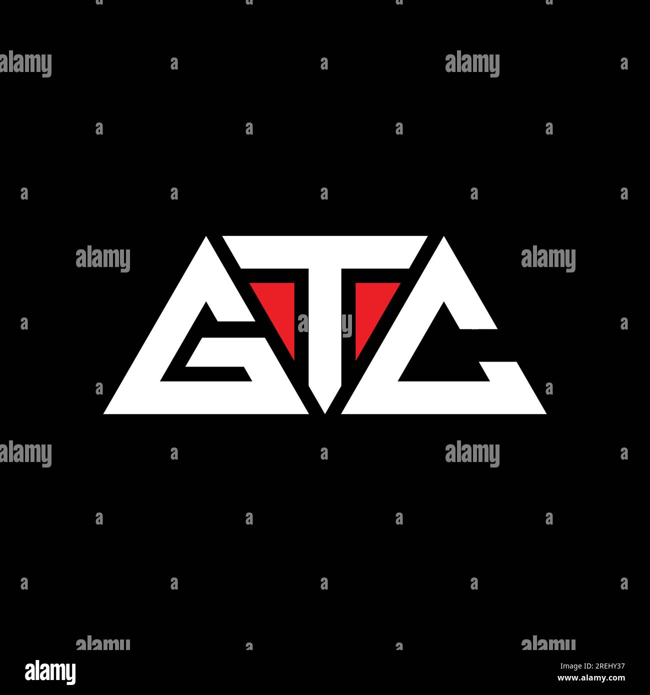 GTC triangle letter logo design with triangle shape. GTC triangle logo ...