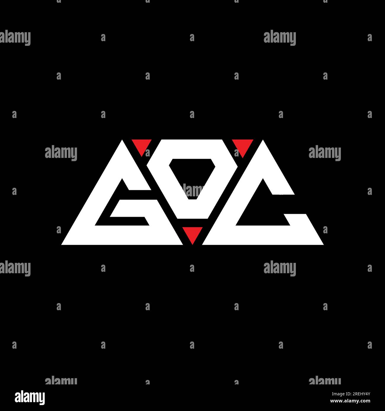 Goc Triangle Letter Logo Design With Triangle Shape Goc Triangle Logo Design Monogram Goc