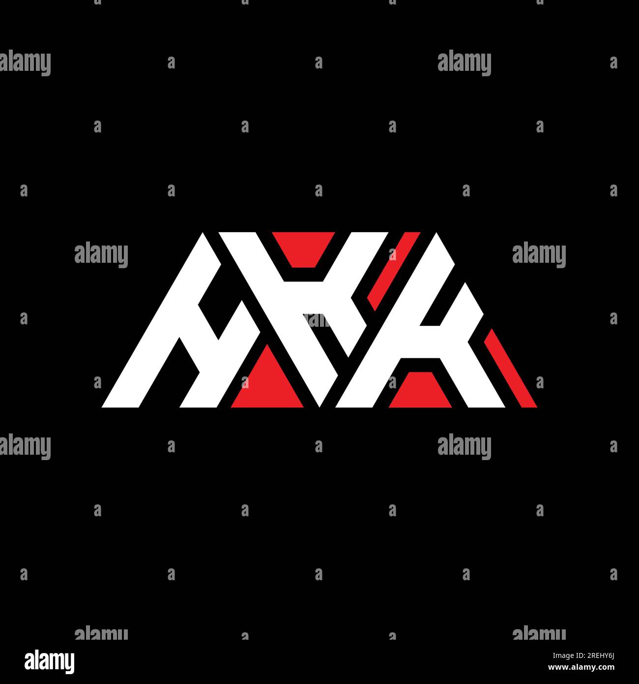 HKK triangle letter logo design with triangle shape. HKK triangle logo ...