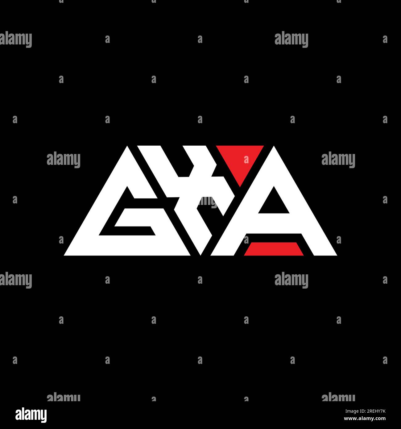 GXA triangle letter logo design with triangle shape. GXA triangle logo ...