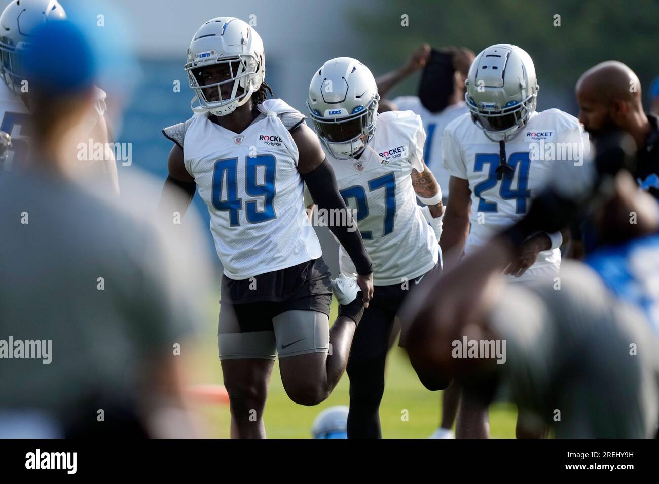 Detroit Lions cornerback Starling Thomas (49) Chase Lucas (27) and ...