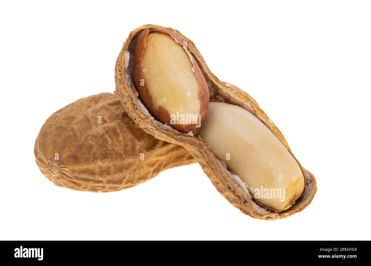 peanut in shell isolated on white background Stock Photo - Alamy