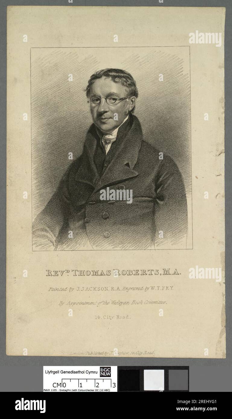 Thomas Roberts, M.A 1812 by William Thomas Fry Stock Photo - Alamy