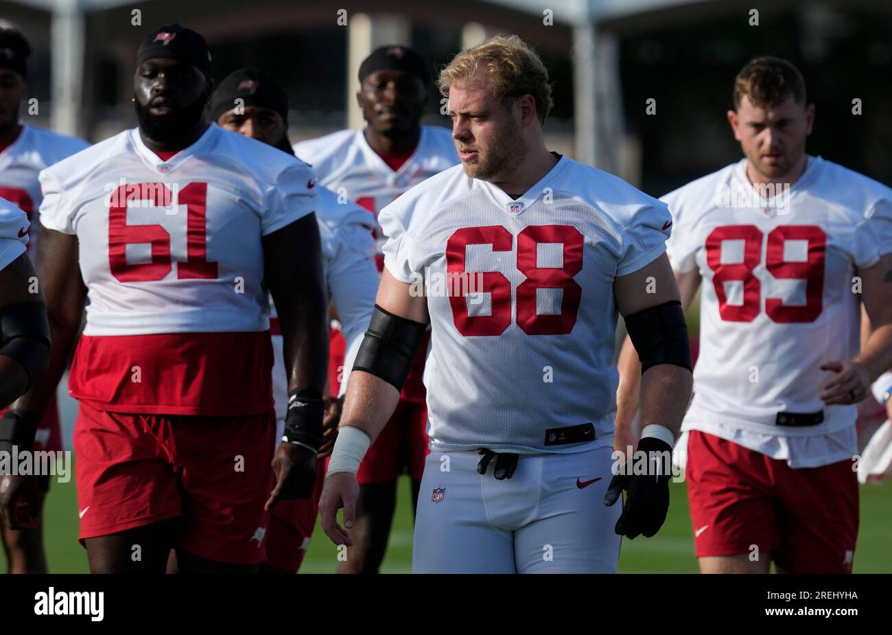 Tampa Bay Buccaneers offensive lineman Michael Niese (68) during an NFL ...