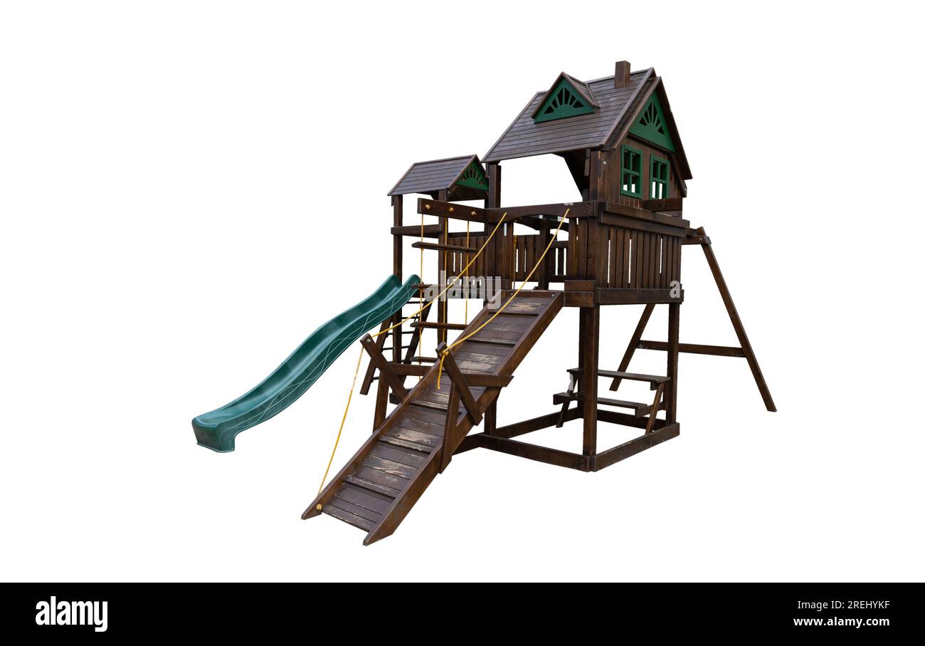 playground isolated on white background Stock Photo - Alamy