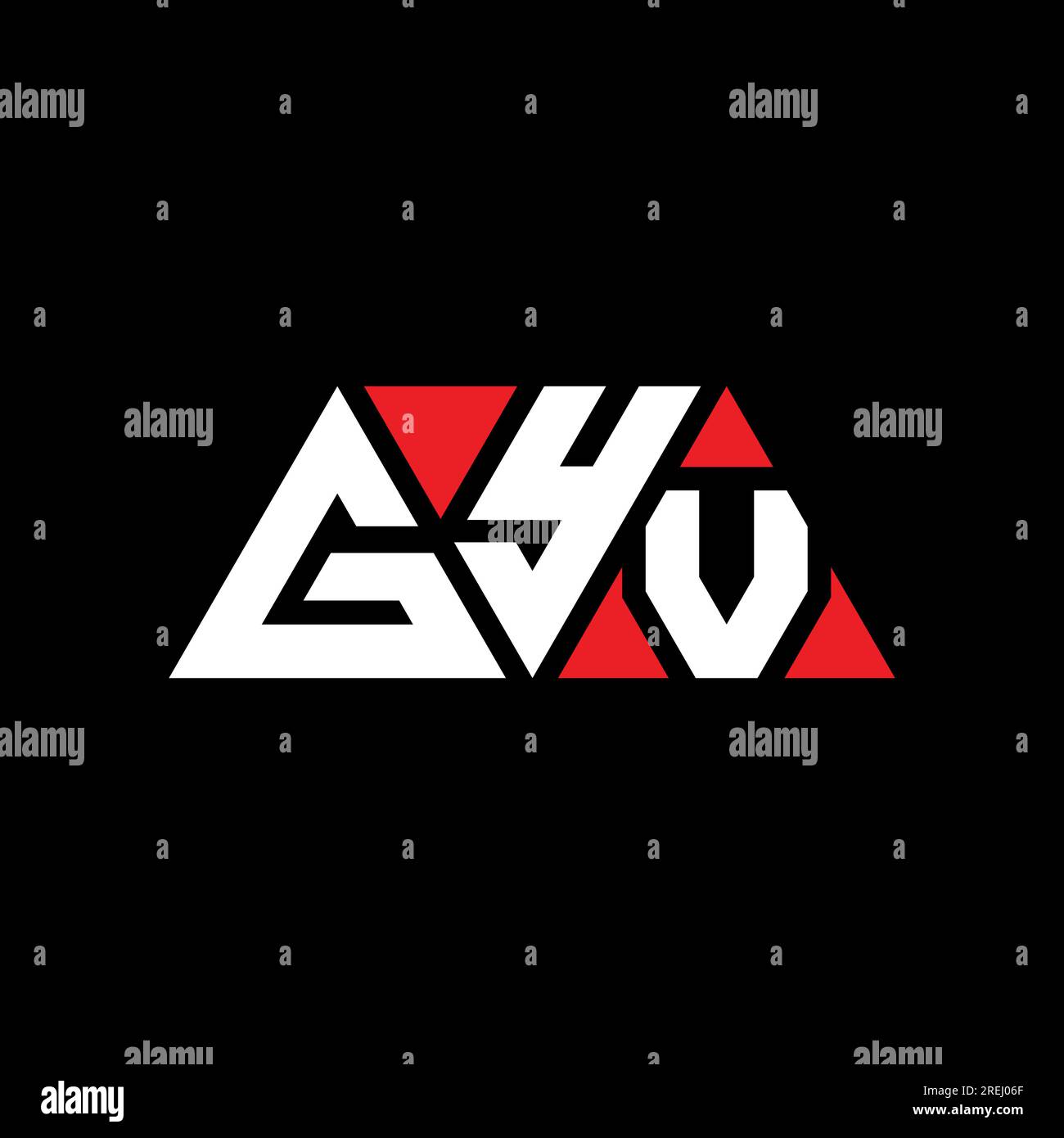 GYV triangle letter logo design with triangle shape. GYV triangle logo ...