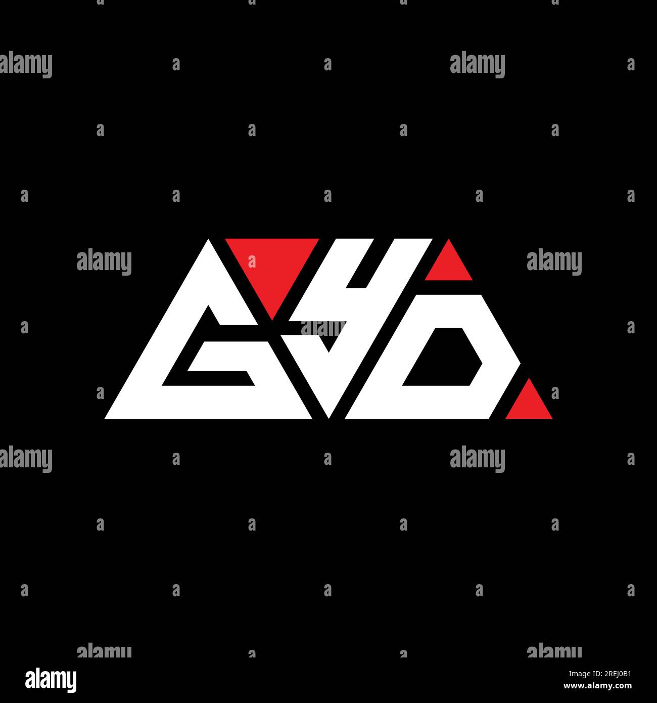 GYD triangle letter logo design with triangle shape. GYD triangle logo ...