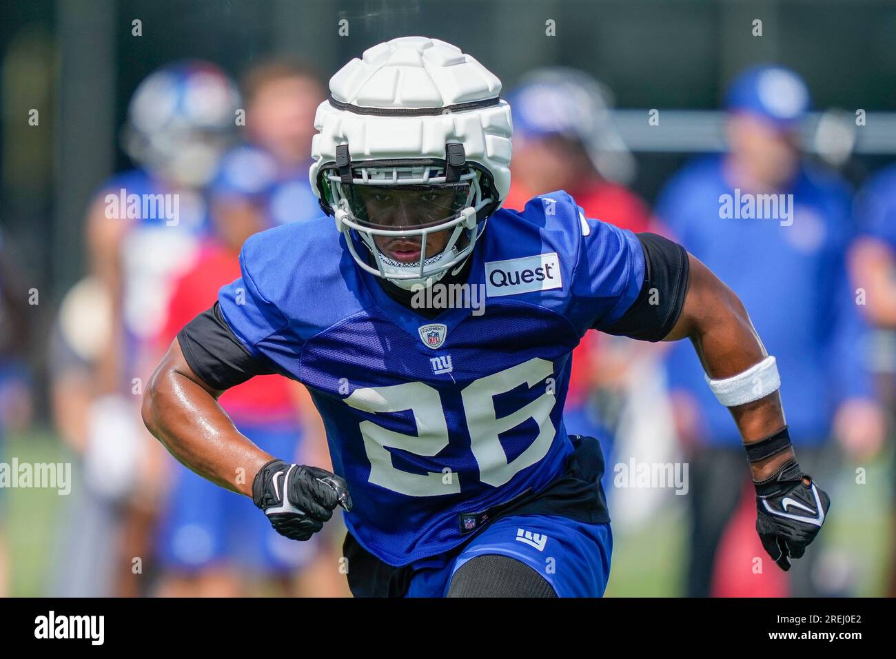 New York Giants Running Back Saquon Barkley 26 Participates In