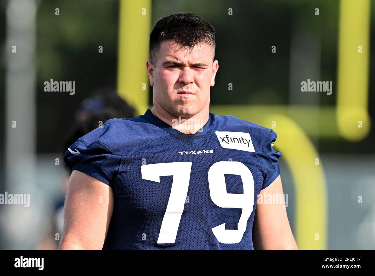 Houston Texans center Jimmy Morrissey (79) looks on during the NFL ...