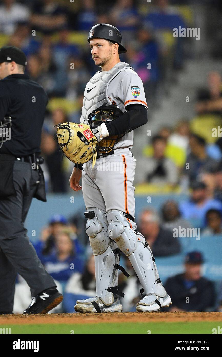 LOS ANGELES, CA - JUNE 16: San Francisco Giants catcher Patrick Bailey ...