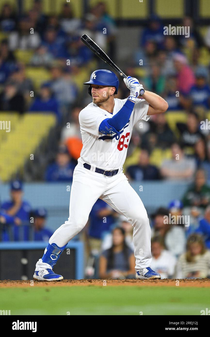 LOS ANGELES, CA - JUNE 16: Los Angeles Dodgers infielder Michael Busch ...