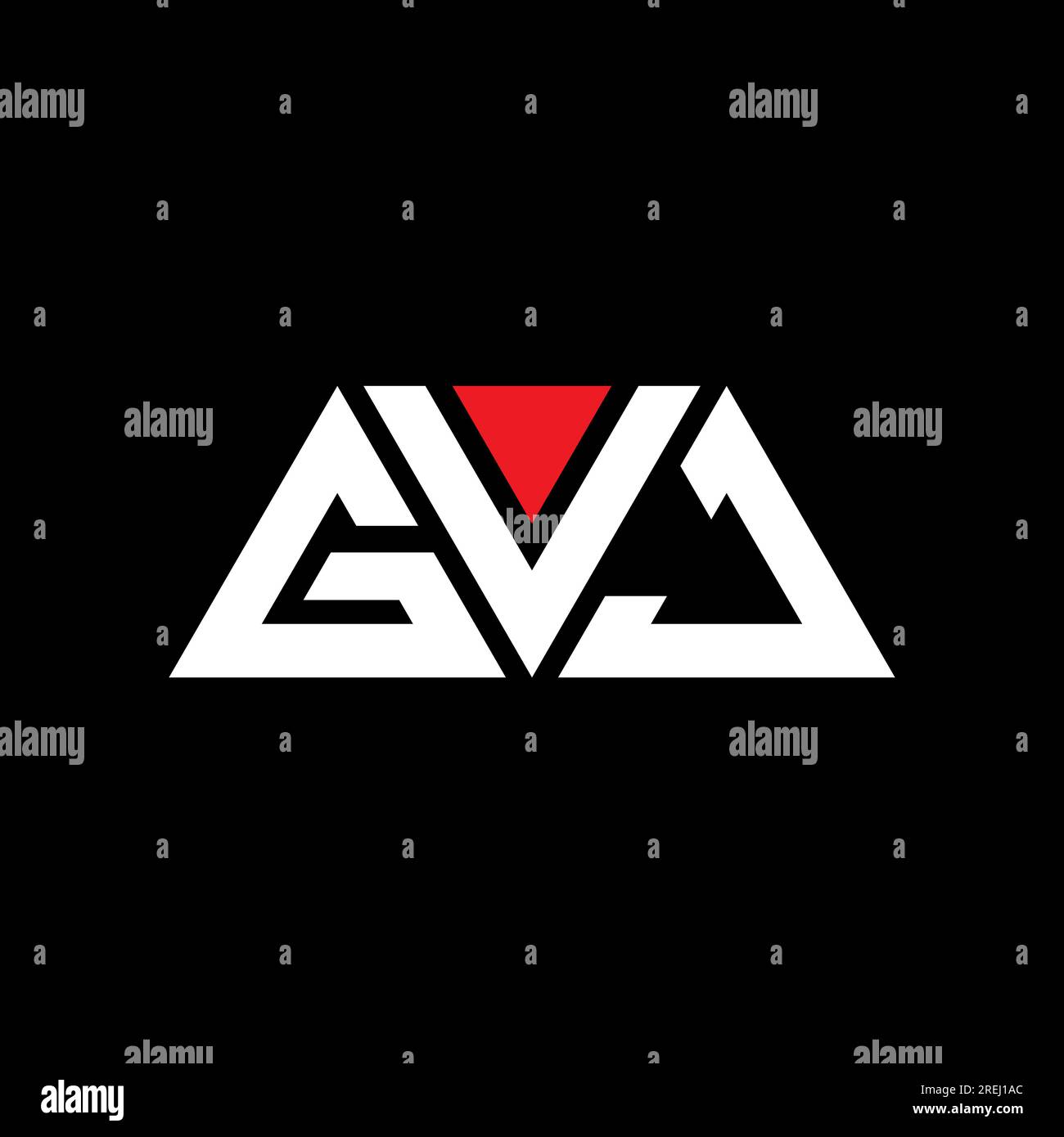 GVJ triangle letter logo design with triangle shape. GVJ triangle logo ...