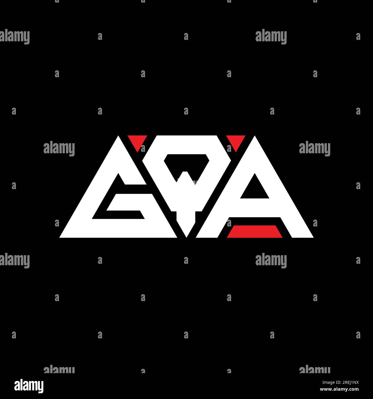 GQA triangle letter logo design with triangle shape. GQA triangle logo ...