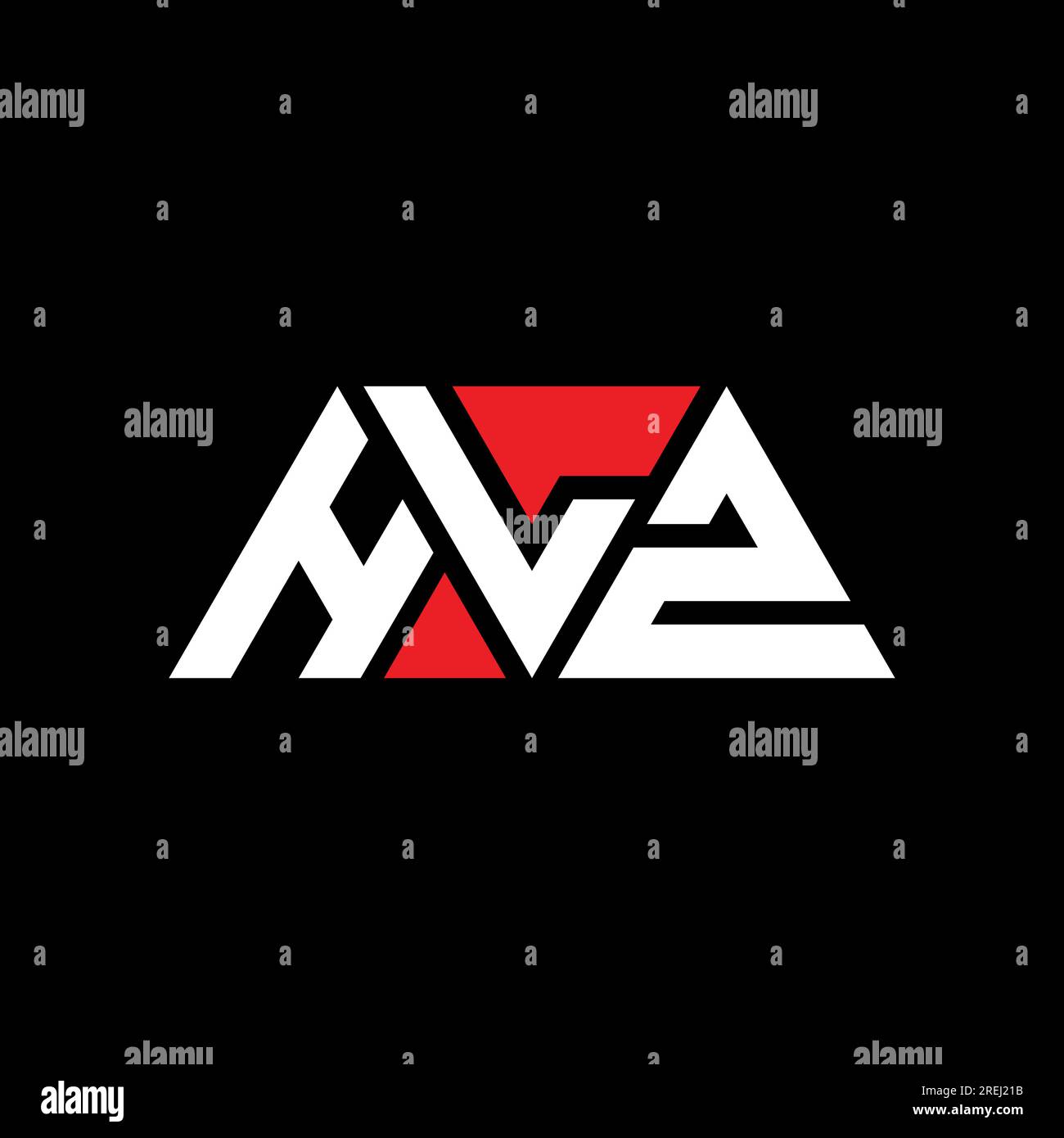 HLZ triangle letter logo design with triangle shape. HLZ triangle logo ...