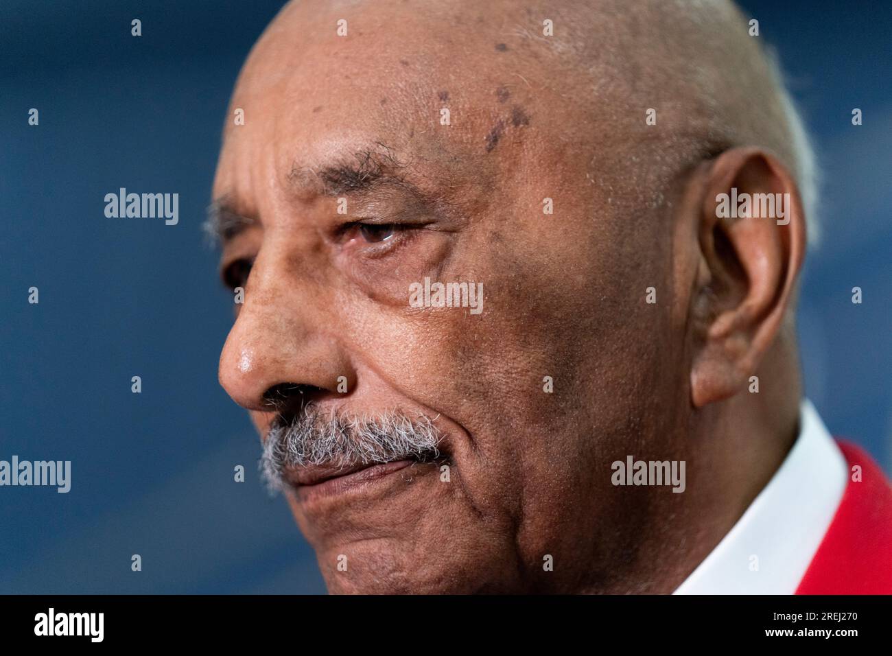 Retired Lt. Col. Shelton Ivan Ware speaks to media during a PT-17 ...