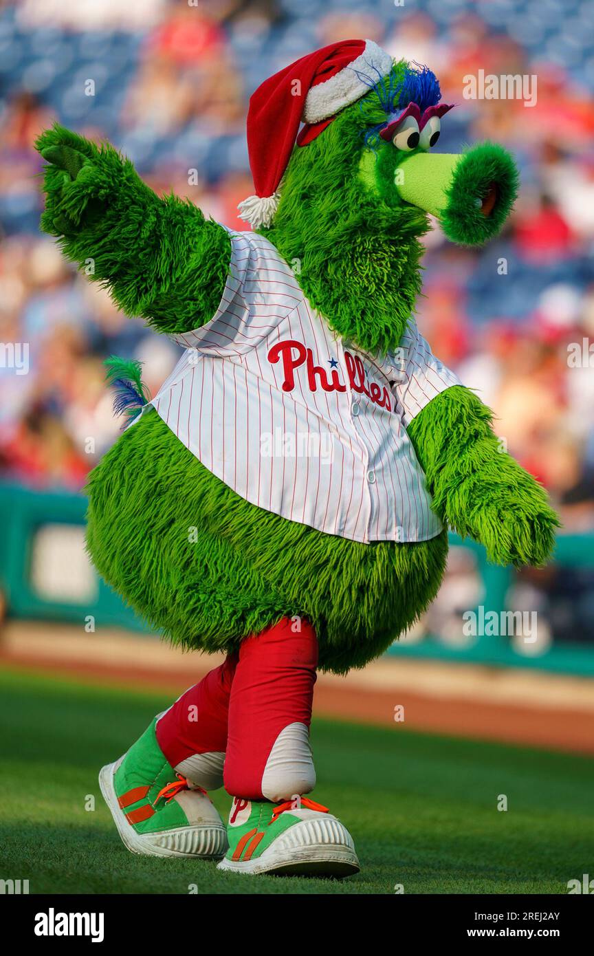 The Phillie Phanatic in action before the baseball game against the ...