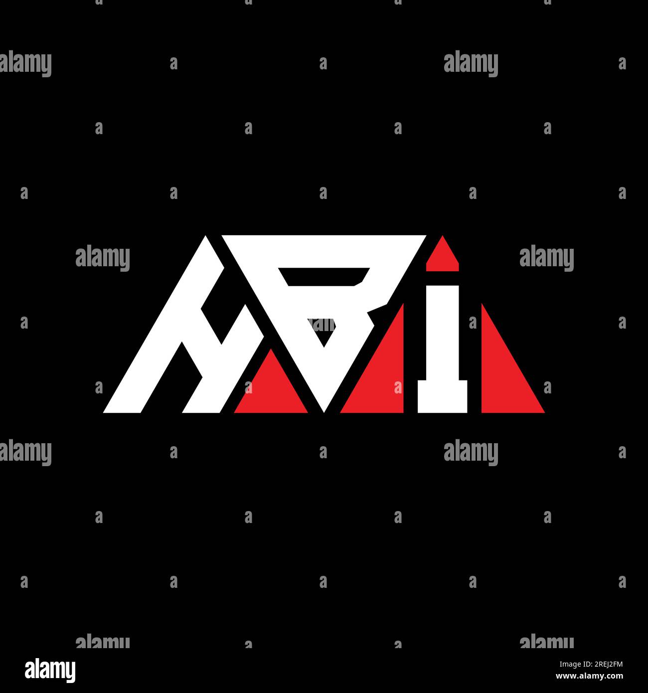 HBI triangle letter logo design with triangle shape. HBI triangle logo ...