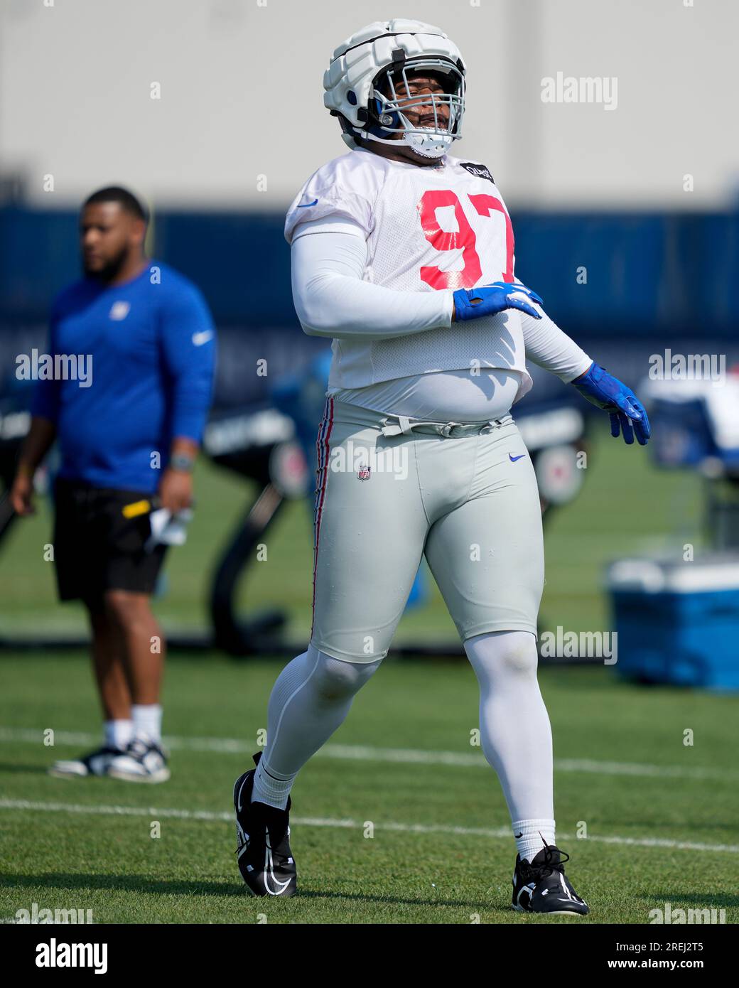 New York Giants defensive lineman Dexter Lawrence II participates in ...