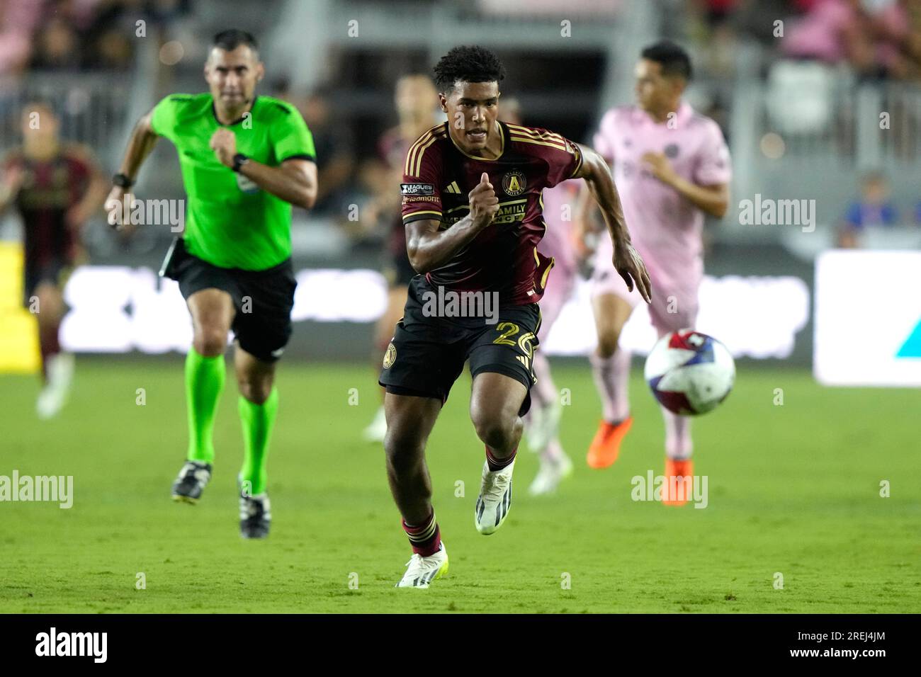 Atlanta United defender Caleb Wiley (26) chases down the ball during ...