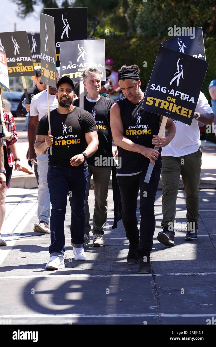 Photo by: gotpap/STAR MAX/IPx 2023 7/26/23 Colin Farrell and Neil Brown ...