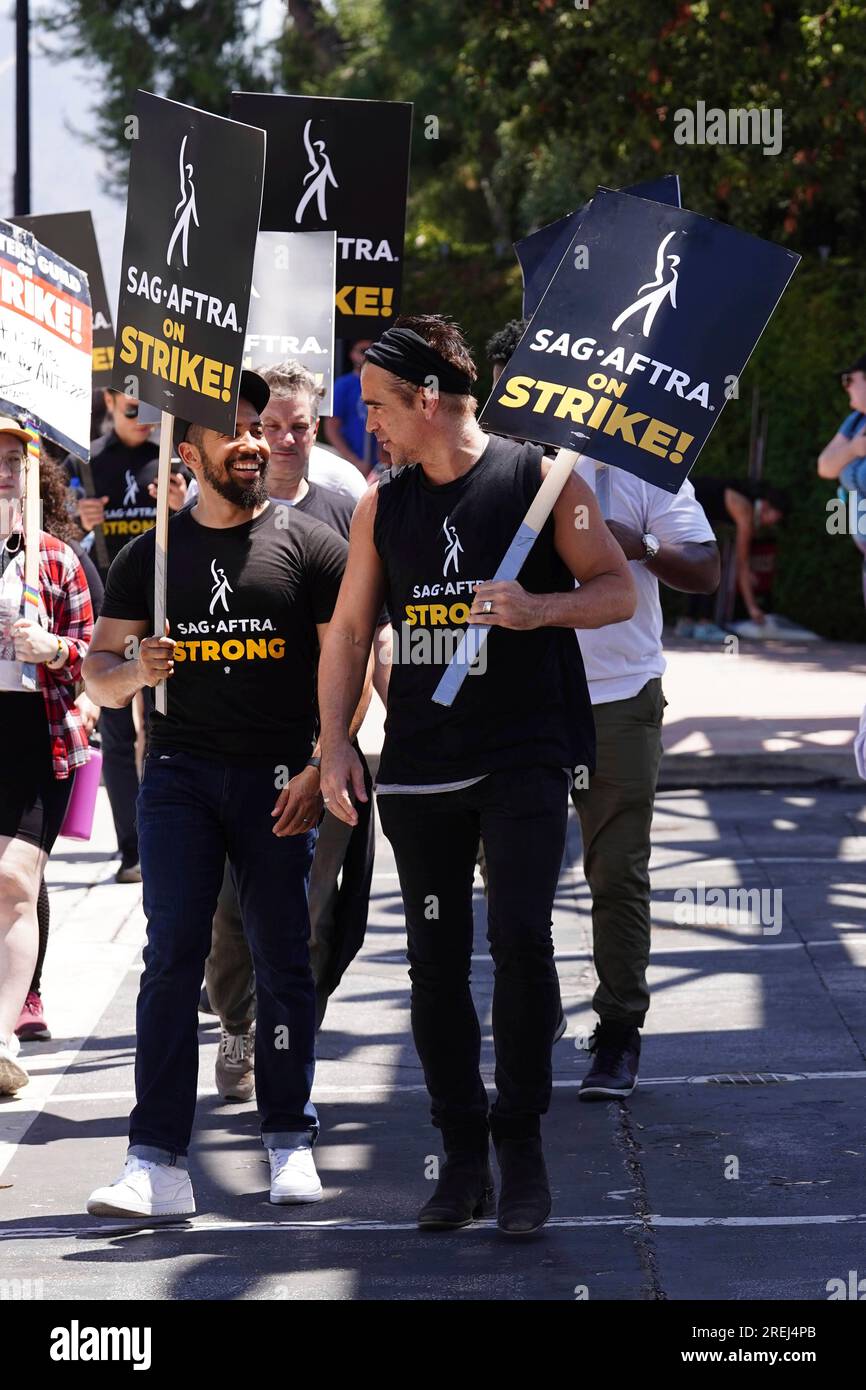 Photo by: gotpap/STAR MAX/IPx 2023 7/26/23 Colin Farrell and Neil Brown ...