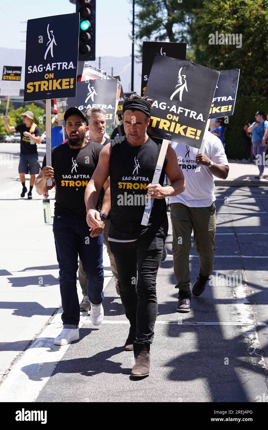 Photo by: gotpap/STAR MAX/IPx 2023 7/26/23 Colin Farrell and Neil Brown ...