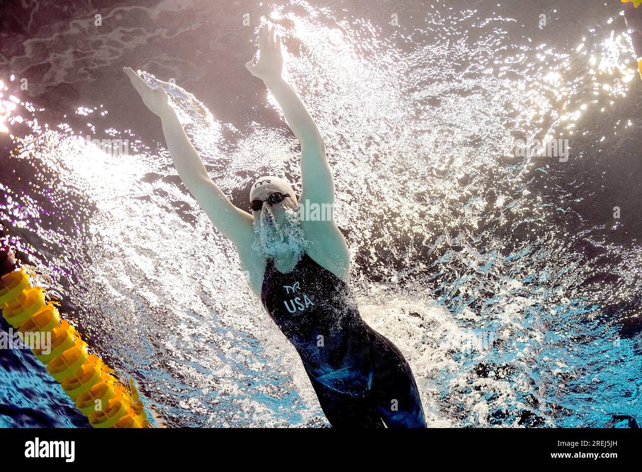 Lilly King, of the United States, competes in a women's 200-meter ...