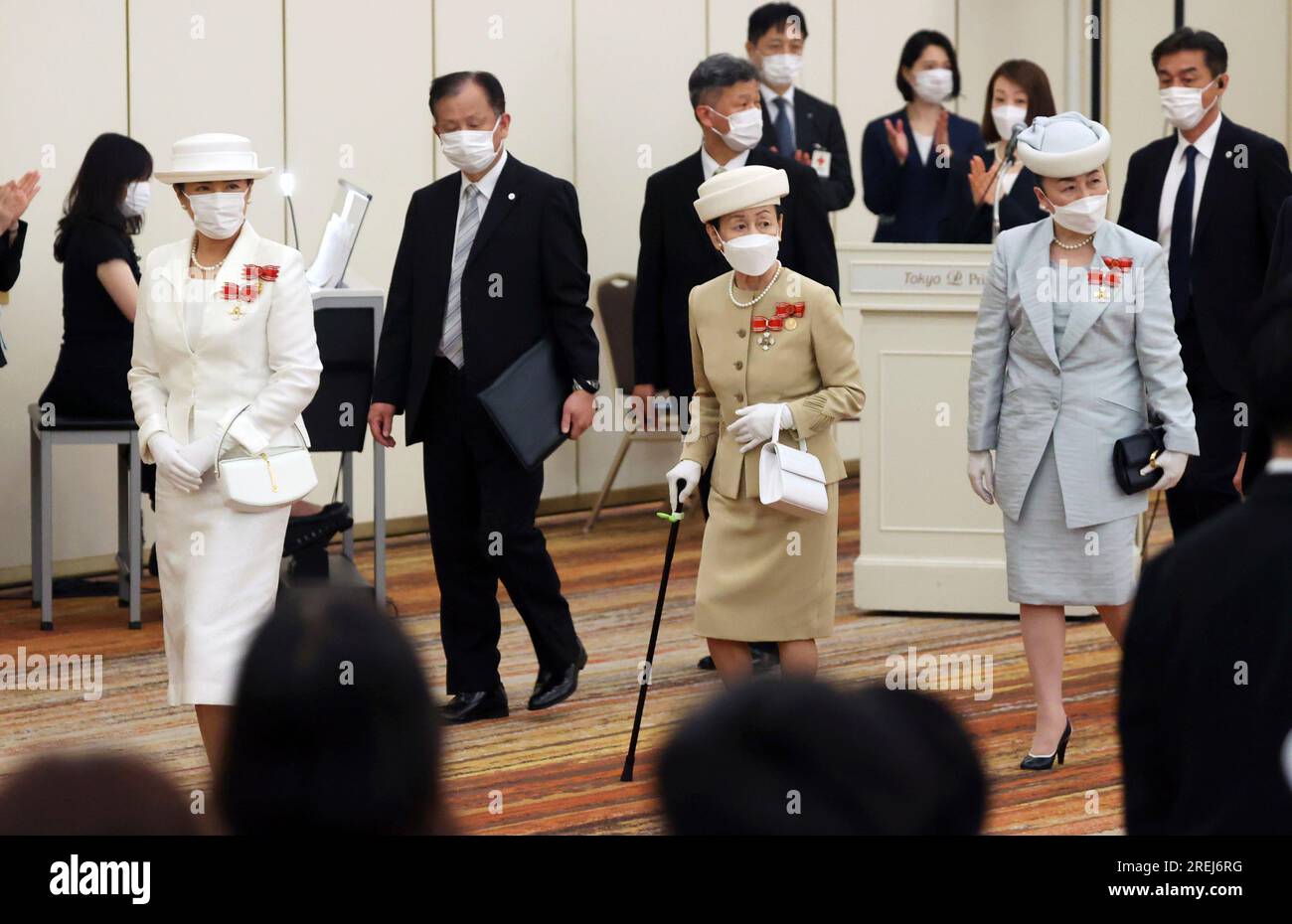 Japan's Empress Masako, Princess Hanako of Hitachi and Princess Nobuko ...