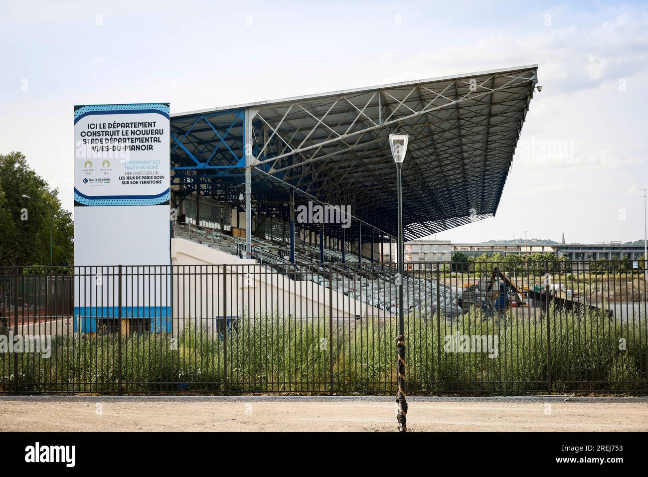 The Yves du Manoir Stadium is under renovation for the Olympic Games ...
