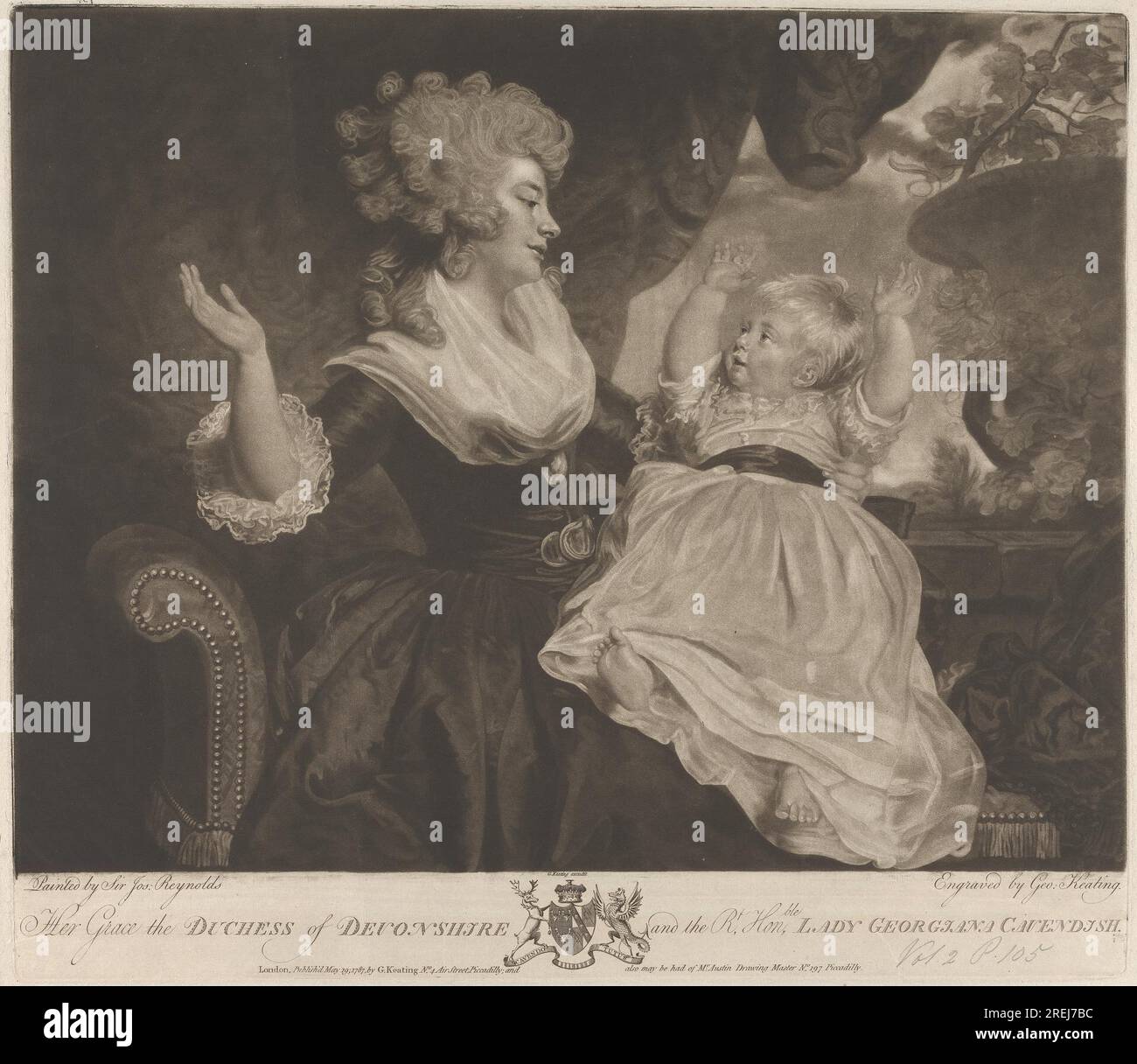 Duchess of Devonshire and Lady Georgina Cavendish 1787 by George ...