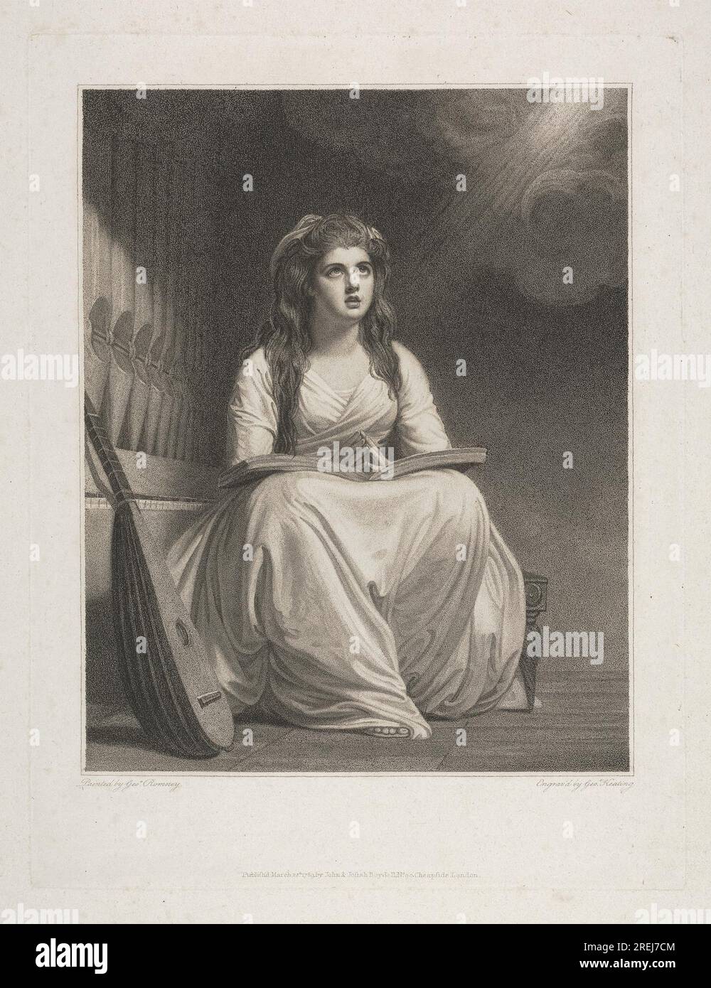 Lady Hamilton as St. Cecilia 1789 by George Keating Stock Photo - Alamy