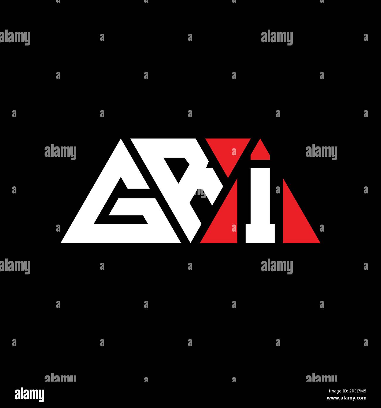 GRI triangle letter logo design with triangle shape. GRI triangle logo ...