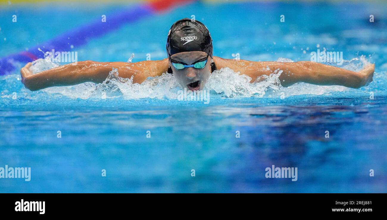 Summer McIntosh, of Canada, competes in women's 200-meter butterfly ...
