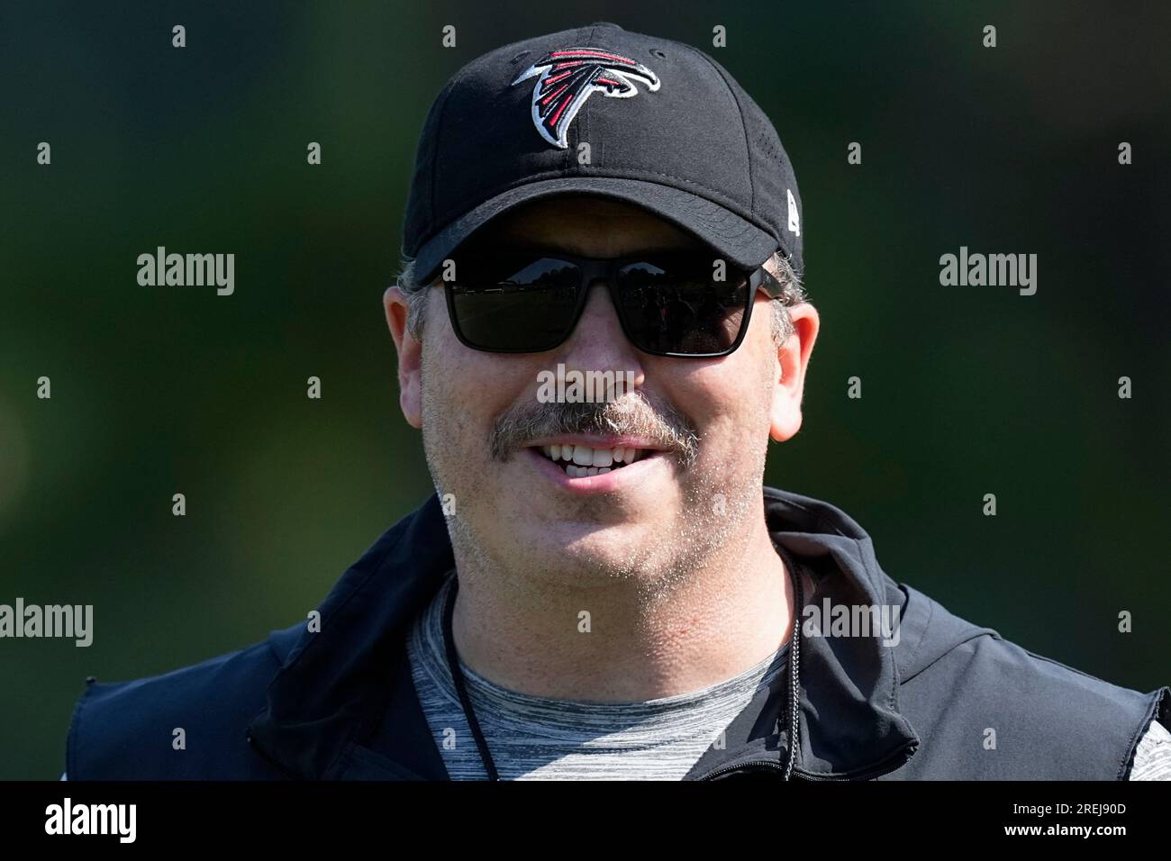 Atlanta Falcons head coach Arthur Smith is shown during the team's NFL ...