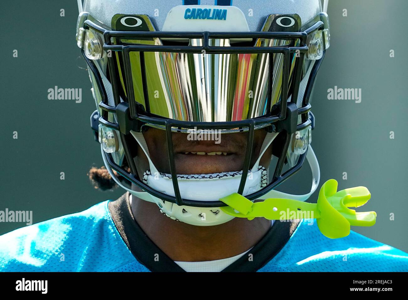 Carolina Panthers cornerback Jaycee Horn runs drills at the NFL ...