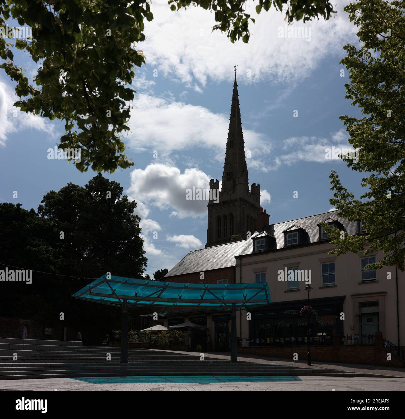 The Market Square in front of the christian parish church of St Peter ...