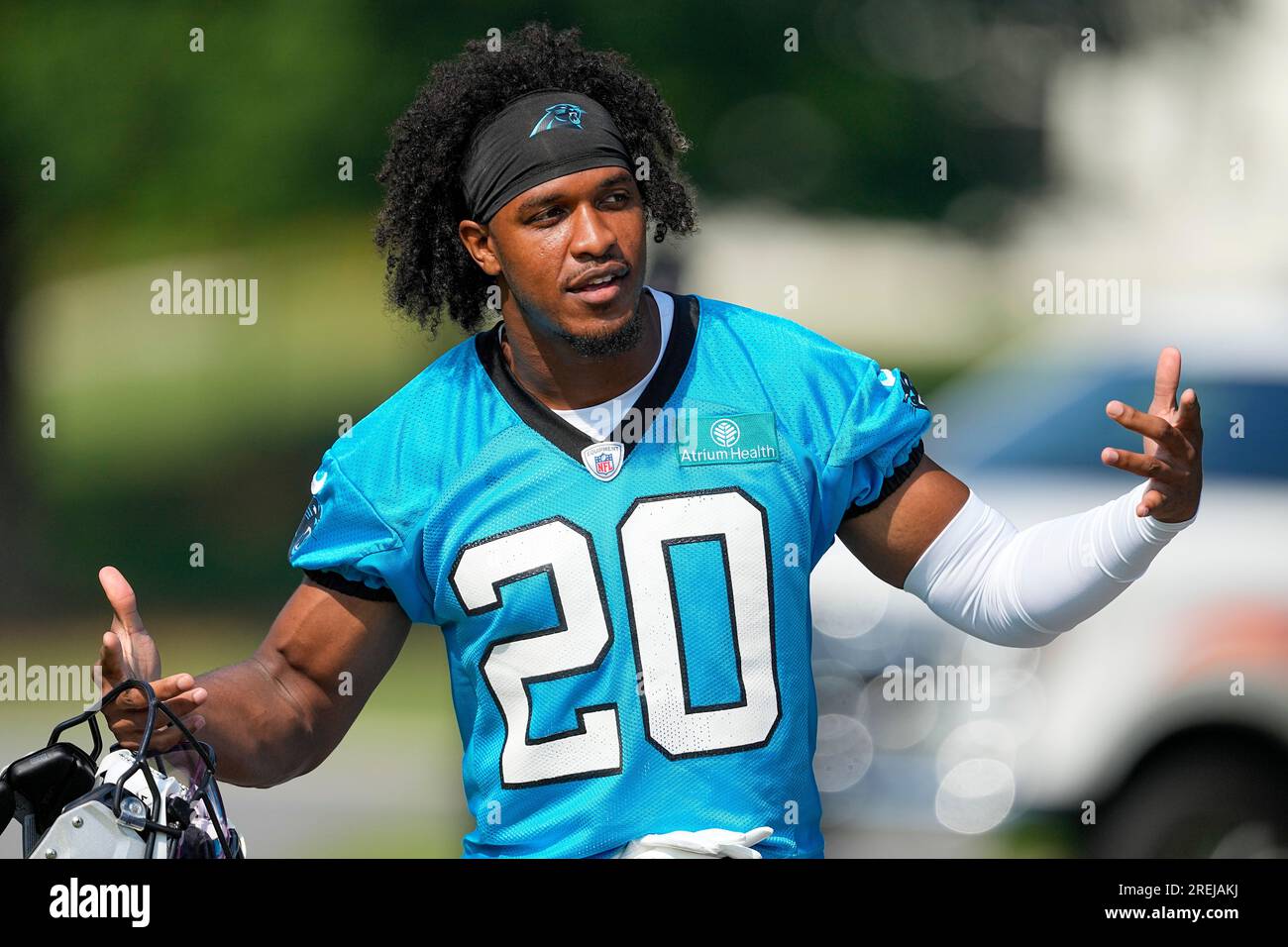Carolina Panthers cornerback Eric Rowe arrives at the NFL football team ...