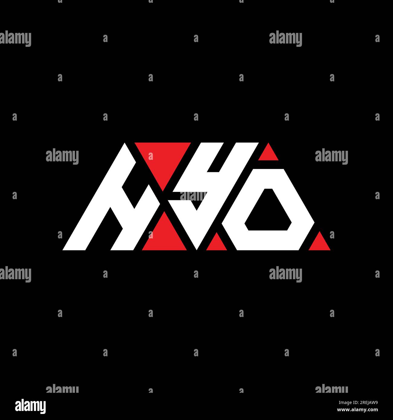 HYO triangle letter logo design with triangle shape. HYO triangle logo ...
