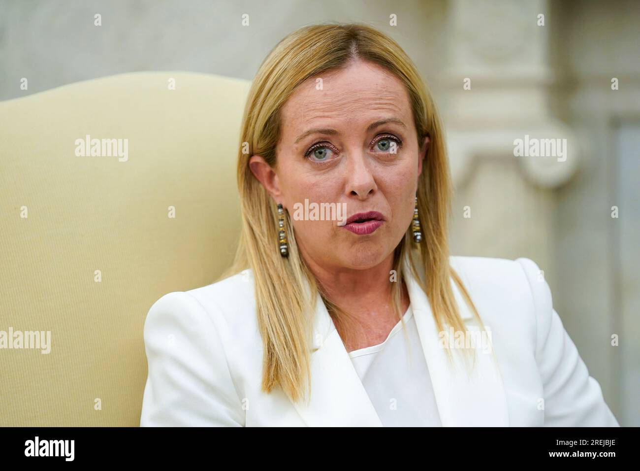 Italian Prime Minister Giorgia Meloni meets with President Joe Biden in ...