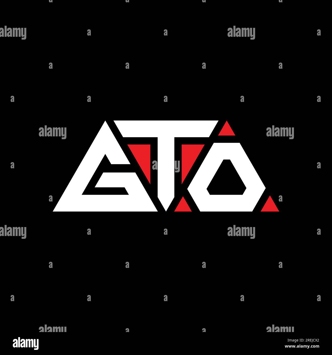 GTO triangle letter logo design with triangle shape. GTO triangle logo ...