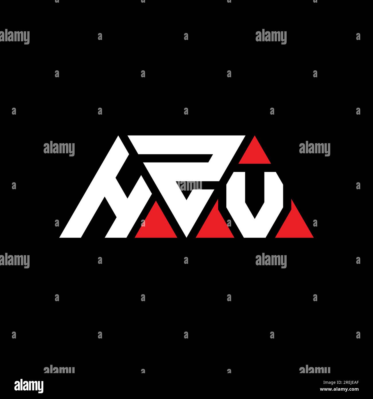 HZV triangle letter logo design with triangle shape. HZV triangle logo ...