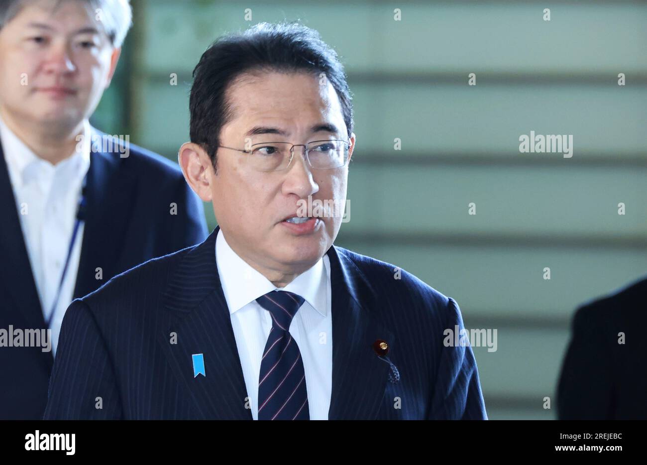Japanese Prime Minister Fumio Kishida arrives at prime minister's ...