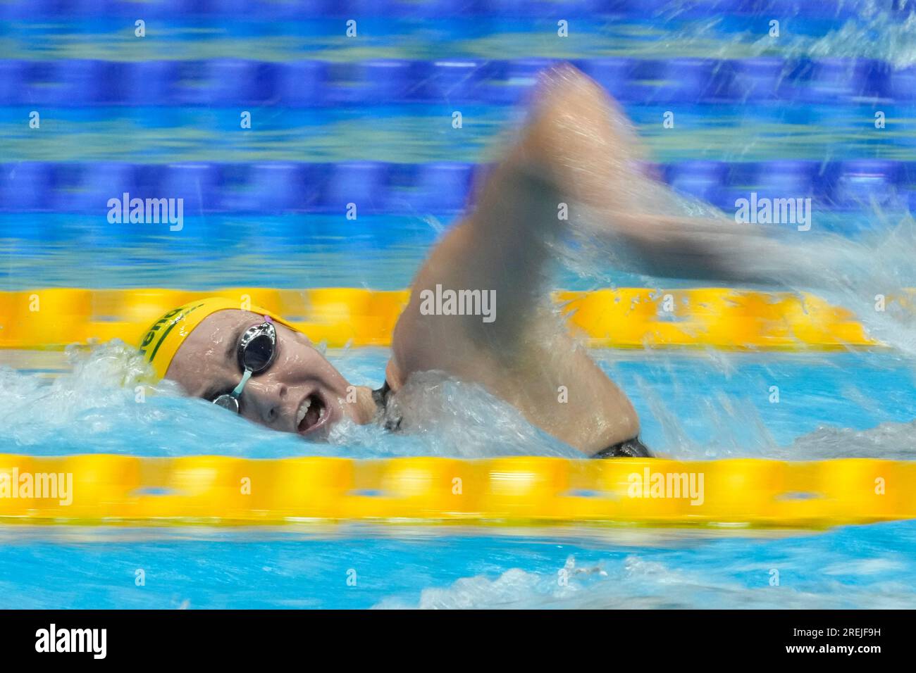 Ariarne Titmus of Australia competes during the women's 800m freestyle ...