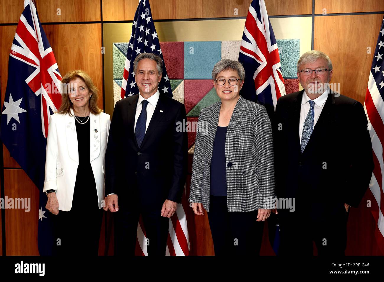 From left, U.S. Ambassador to Australia Caroline Kennedy, U.S ...