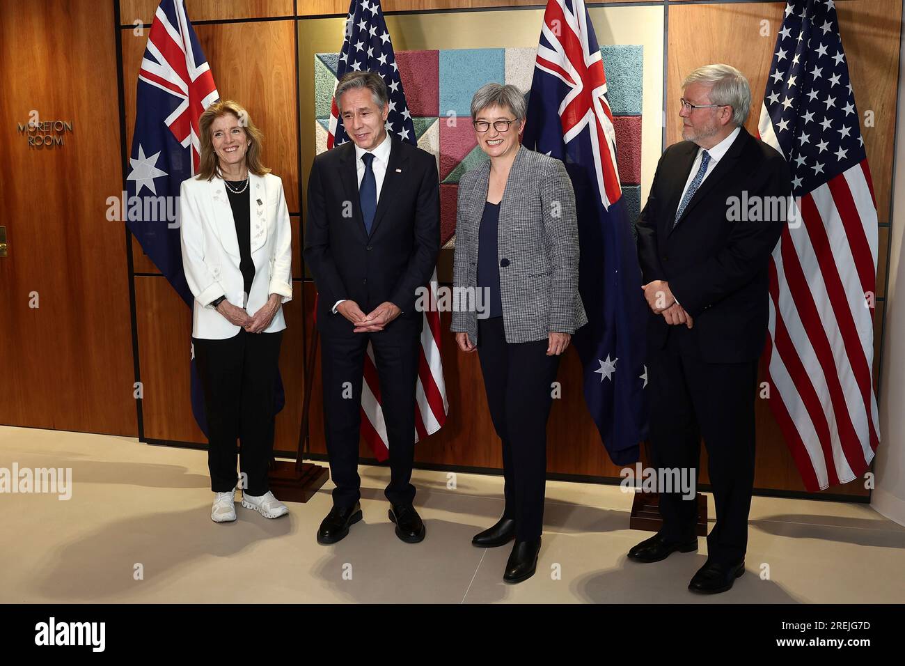 From left, U.S. Ambassador to Australia Caroline Kennedy, U.S ...