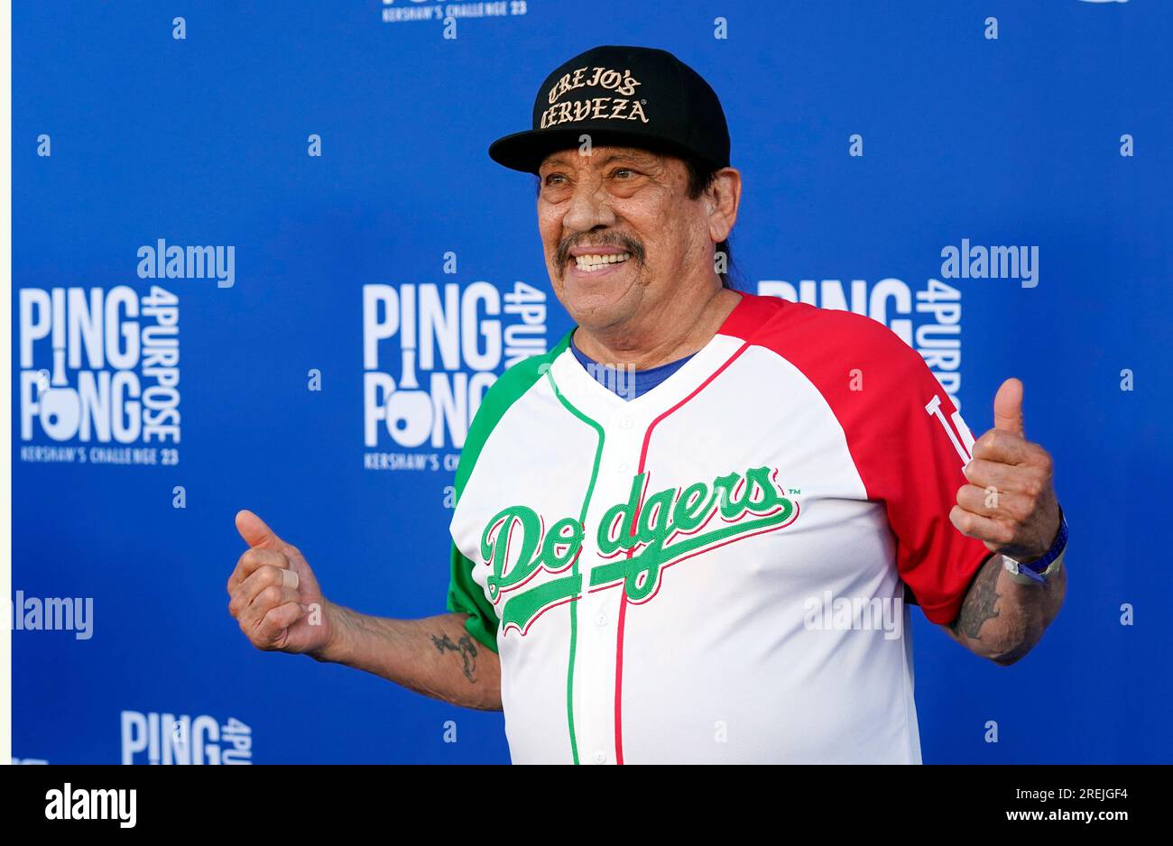 Danny Trejo poses at the 10th Annual PingPong4Purpose celebrity ping ...