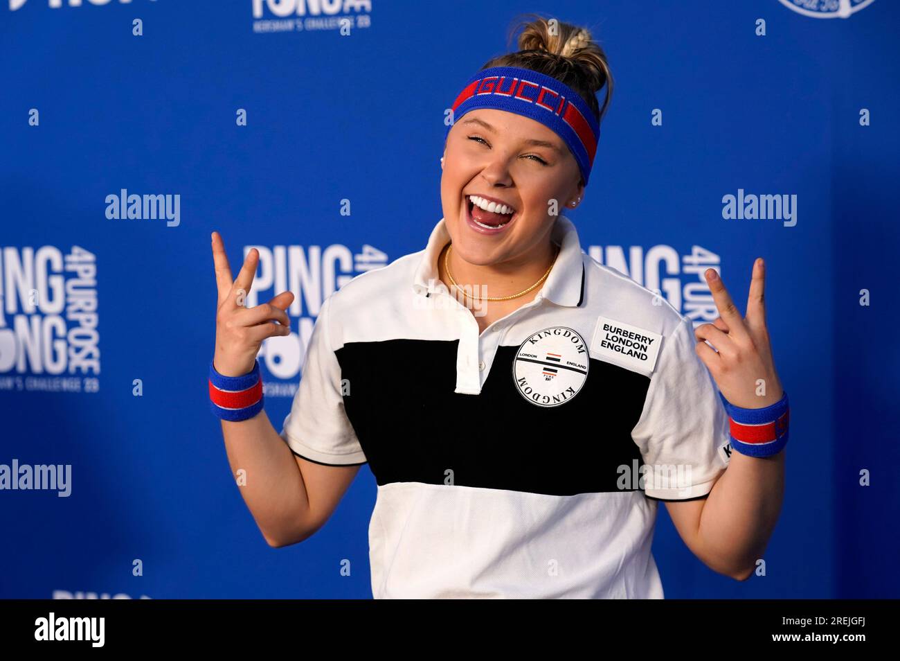 JoJo Siwa poses at the 10th Annual PingPong4Purpose celebrity ping pong ...